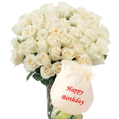 Happy Birthday White Roses Images